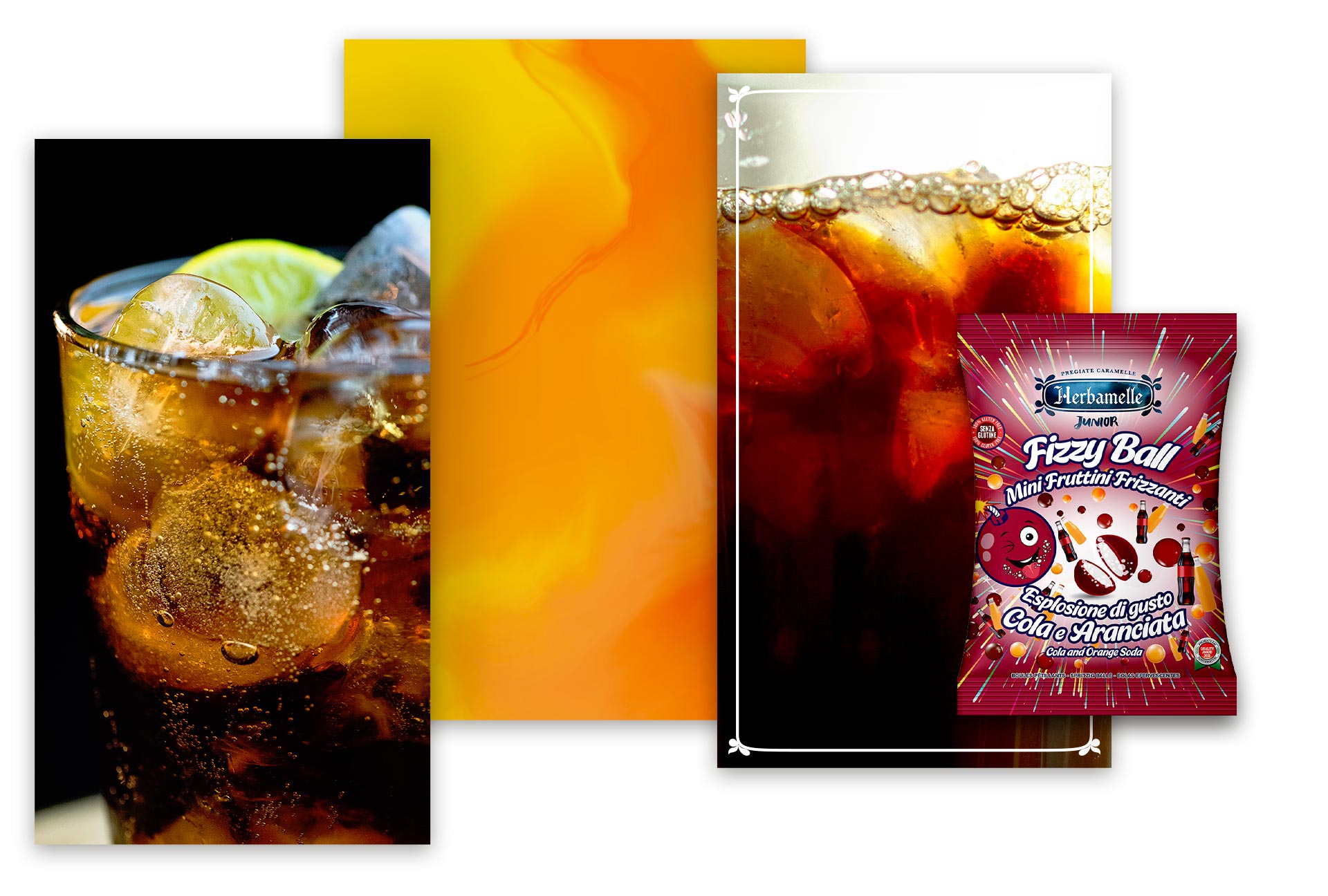 Fizzy ball mini - Delicious mini balls with sparkling cola, orange ...